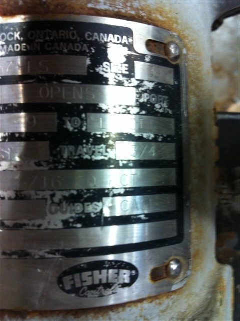 FISHER 1in Type ES Actuated GLOBE Valve – SPECVALVE INC.